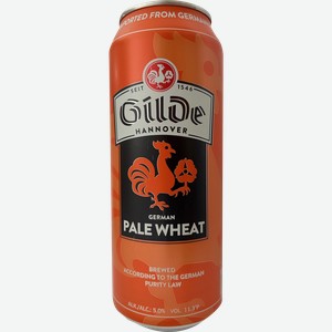 Пиво Gilde Pale Wheat светлое пшеничное нефильтрованное 5% 500мл в ...