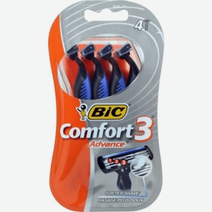 Станок для бритья Bic comfort 3 лезвия 4шт в магазине Пятёрочка - цена ...