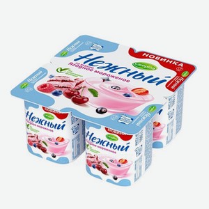 Продукт йогуртовый пастеризованный Нежный с соком 1.2% 100г Ягодное ...