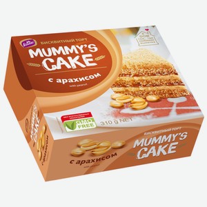 Торт Konti Mummy s Cake бисквитный с арахисом, 310г в магазине ...
