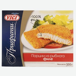 Рыбные порции из филе минтая Vici, в панировке, 300 г в магазине Да! - цена, где купить и ...